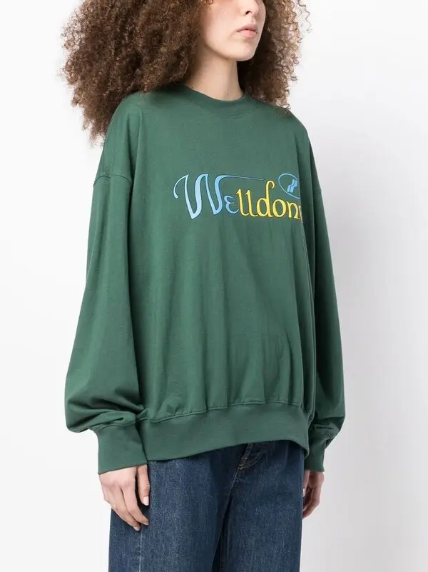 We11Done Cursive Ogo-print Sweatshirt