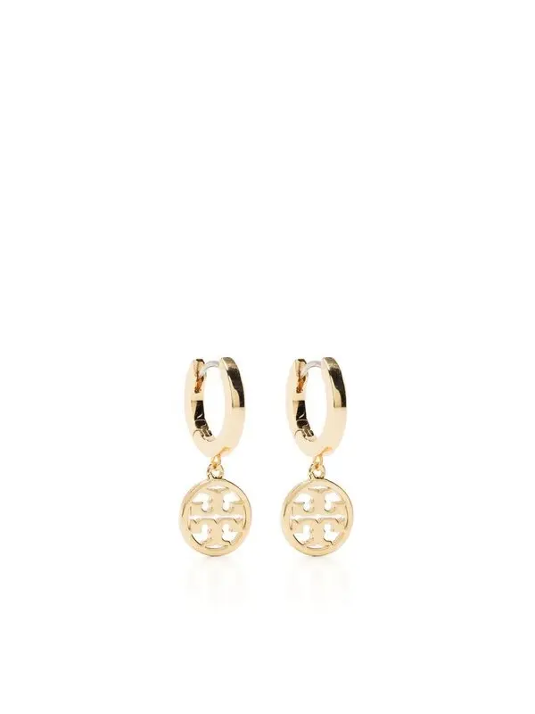 Tory Burch Double-t Drop Earrings - Gold