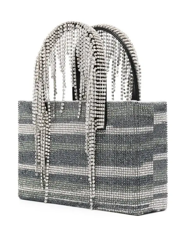 Kara Crystal-embellished Fringe Tote Bag - Silver