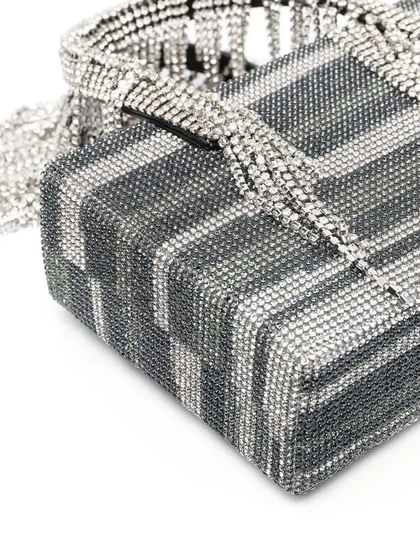 Kara Crystal-embellished Fringe Tote Bag - Silver