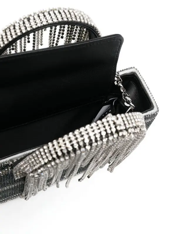 Kara Crystal-embellished Fringe Tote Bag - Silver