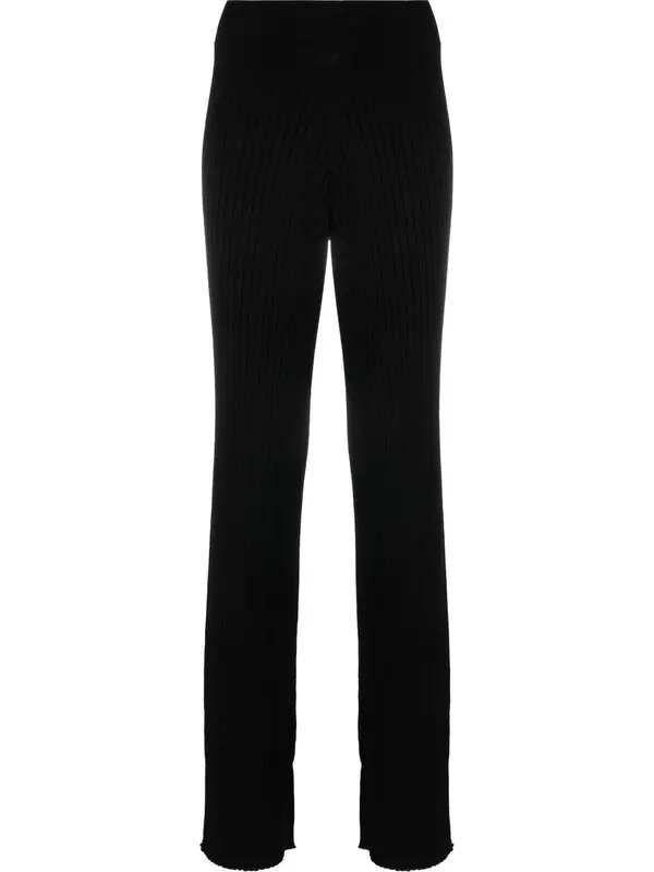 Fabiana Filippi Ribbed-knit Flared Trousers