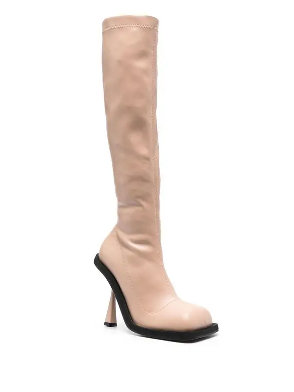ANDREĀDAMO Square-toe Knee-high Boots