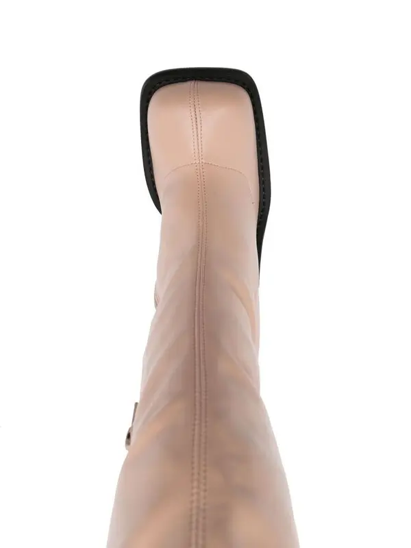 ANDREĀDAMO Square-toe Knee-high Boots