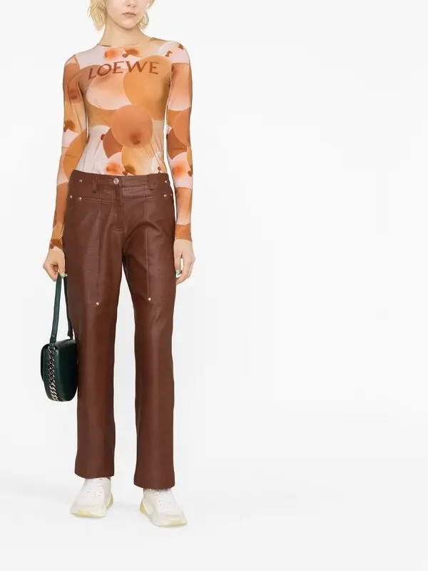 Stella McCartney Faux Leather Straight-leg Trousers