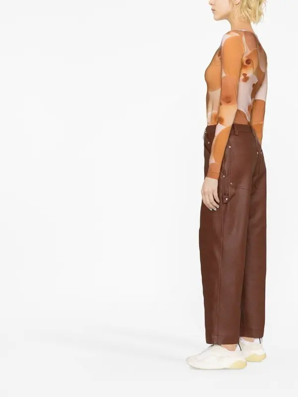 Stella McCartney Faux Leather Straight-leg Trousers