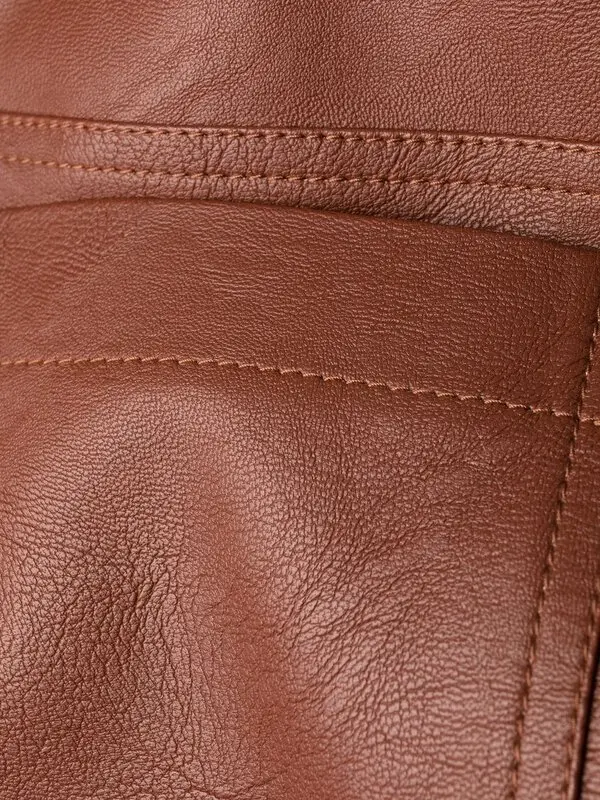 Stella McCartney Faux Leather Straight-leg Trousers
