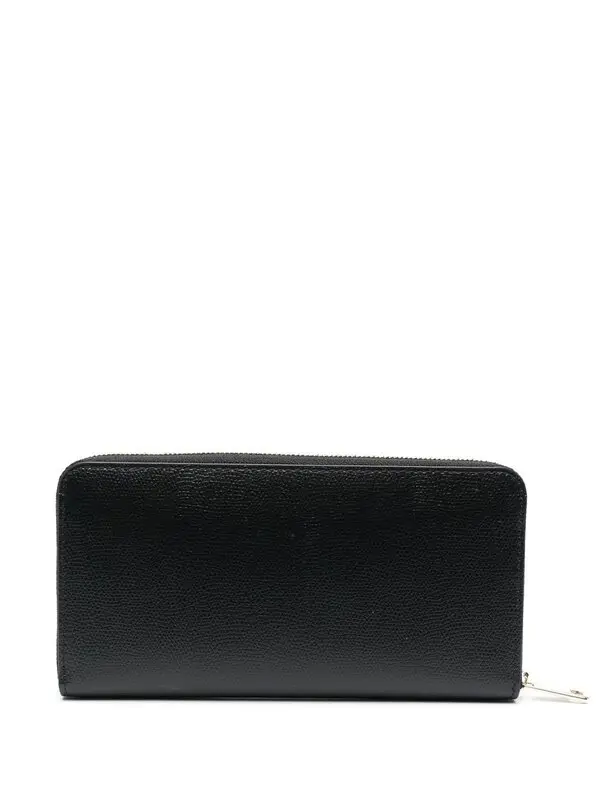 Furla Logo-plaque Leather Wallet - Black