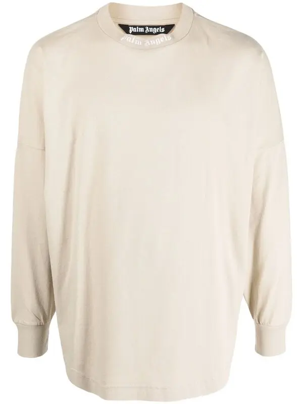 Palm Angels Logo-print Long-sleeved Sweatshirt