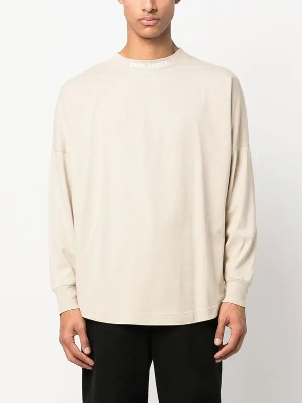 Palm Angels Logo-print Long-sleeved Sweatshirt