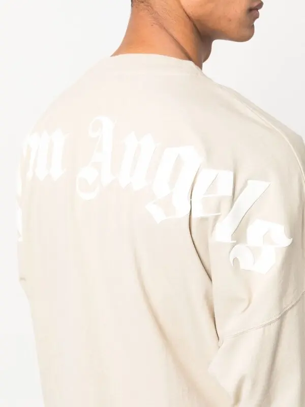 Palm Angels Logo-print Long-sleeved Sweatshirt