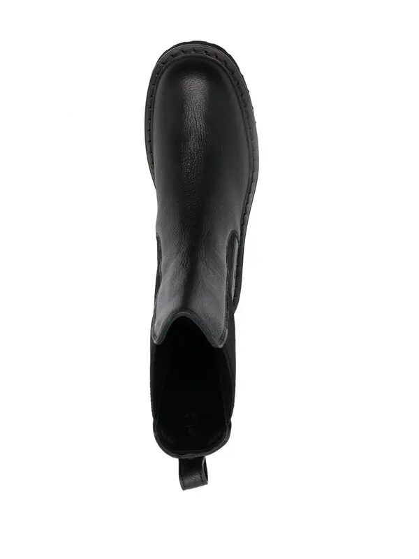 FERRAGAMO Double Gancini Leather Chelsea Boots