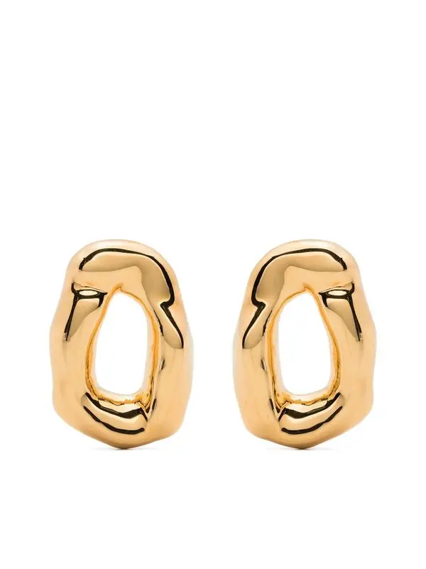 Colville Engraved-logo Stud Earrings - Gold