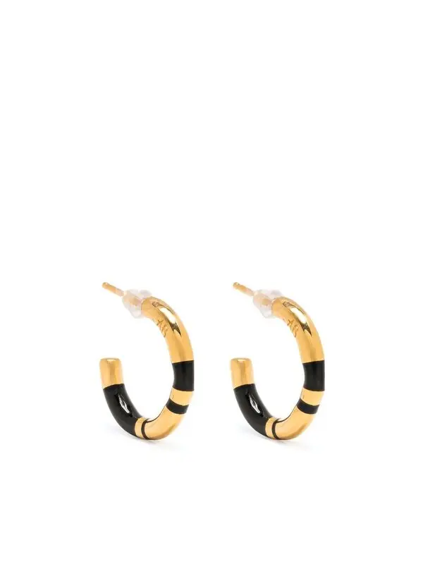 AURÉLIE BIDERMANN Positano Hoop Earrings - Black