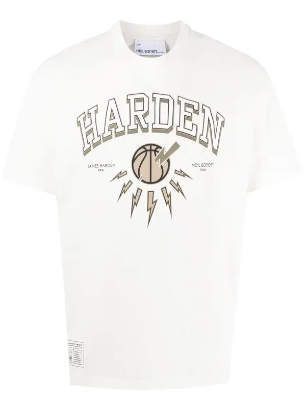 Neil Barrett X James Harden Logo-print Cotton T-shirt - White