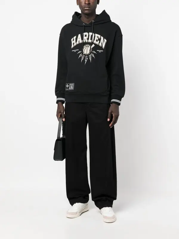 Neil Barrett X James Harden Logo-print Hoodie - Black