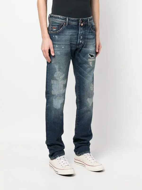 Jacob Cohen Distressed Tapered Jeans