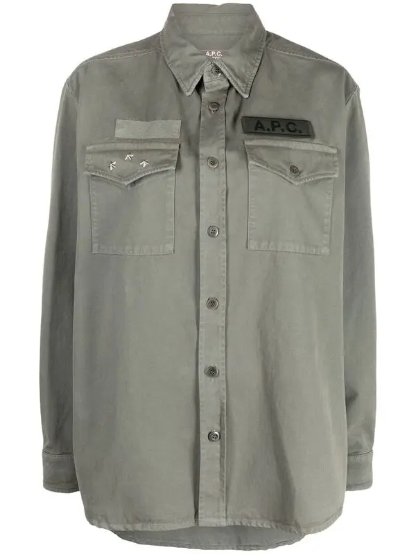 A.p.c. Logo-patch Shirt Jacket