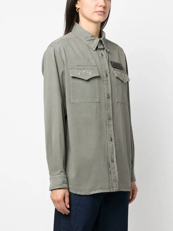 A.p.c. Logo-patch Shirt Jacket