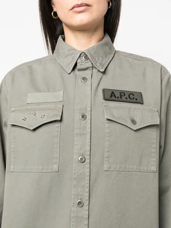 A.p.c. Logo-patch Shirt Jacket