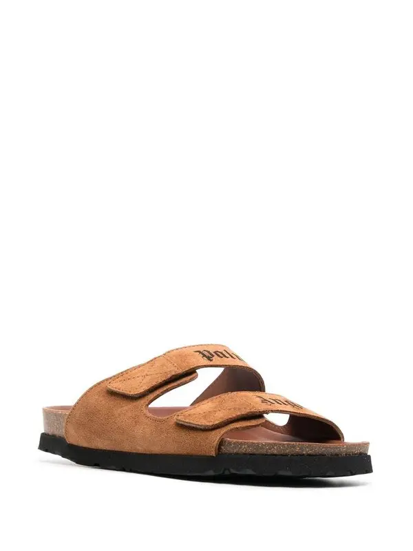 Palm Angels Logo-print Slide Sandals - Brown