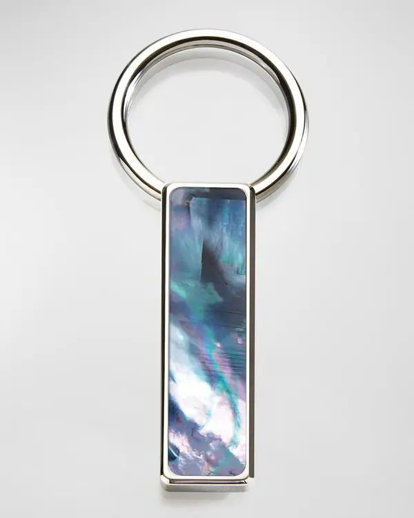 M CLIP Mother-of-pearl Key Ring - Silver