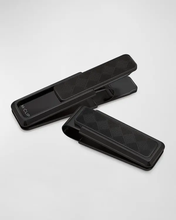 M CLIP Apos;s Herringbone Ip Stainless Steel Money Clip - Black