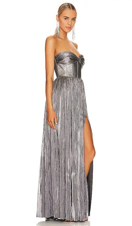 BRONX AND BRONCO Florence Metallic Gown