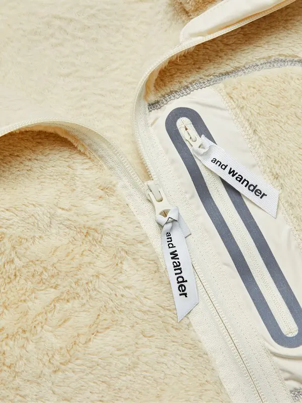 AND WANDER Shell-trimmed Polartec® Fleece Jacket - Neutrals