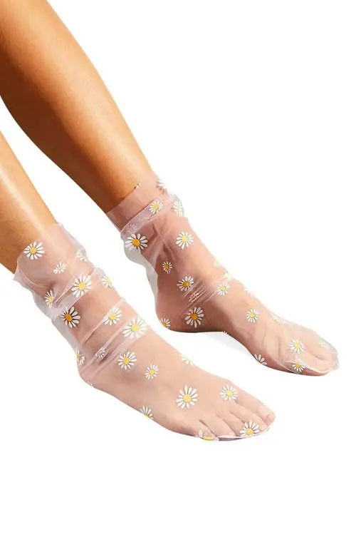 HIGH HEEL JUNGLE Daisy Tulle Socks - Pink