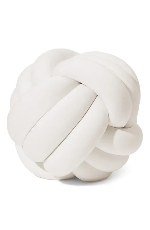 BEARABY Hugget Knot Organic Cotton Accent Pillow - Cloud White