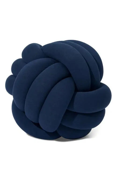BEARABY Hugget Knot Organic Cotton Accent Pillow - Midnight Blue