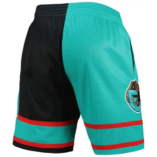 Mitchell & Ness Turquoise Vancouver Grizzlies Hardwood Classics 2001 Split Swingman Shorts