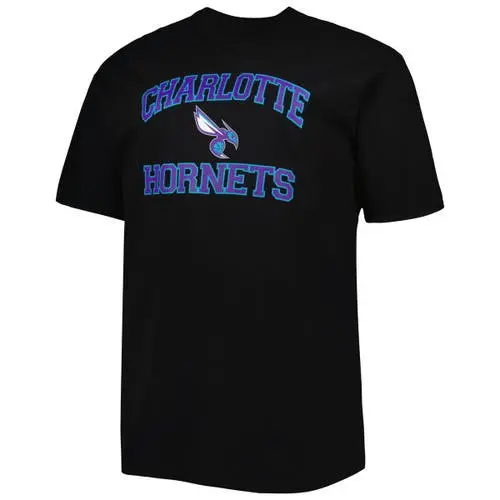 Profile Charlotte Hornets Big & Tall Heart & Soul T-shirt - Black