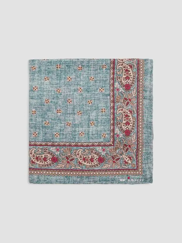 Kiton Silk Pocket Square - Red