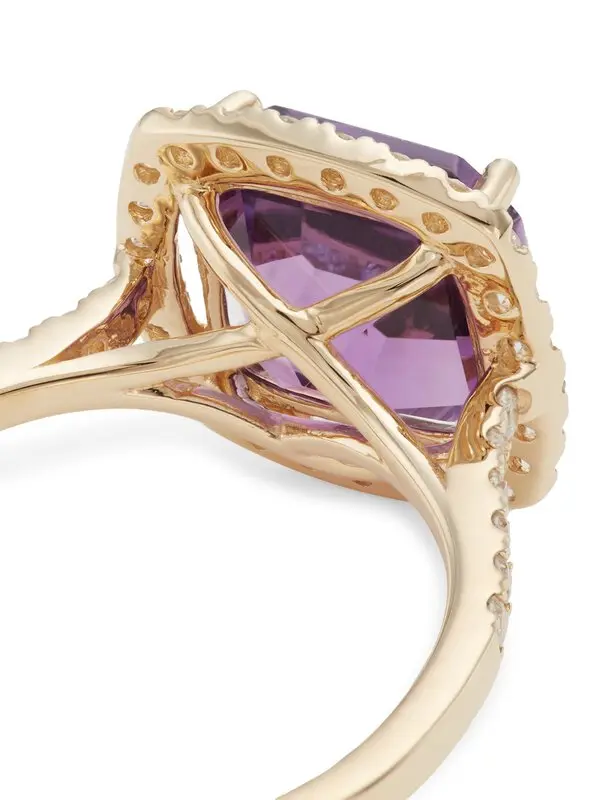 Saks Fifth Avenue Collection 14k Diamond & Amethyst Ring