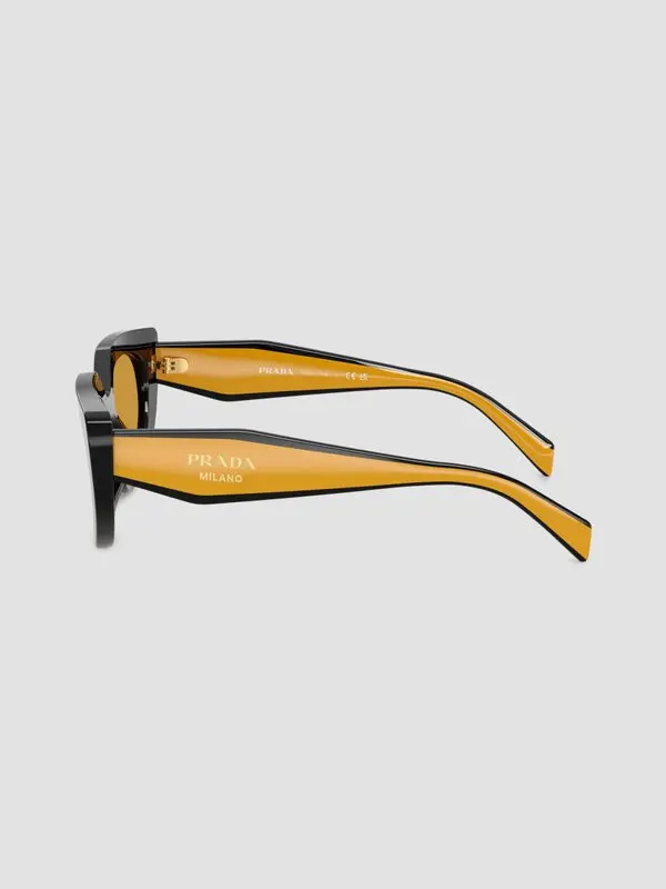 Prada 53mm Oval Sunglasses - Black