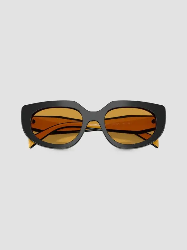 Prada 53mm Oval Sunglasses - Black