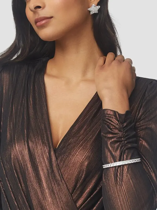 Lele Sadoughi Crystal Pavé Star Button Earrings