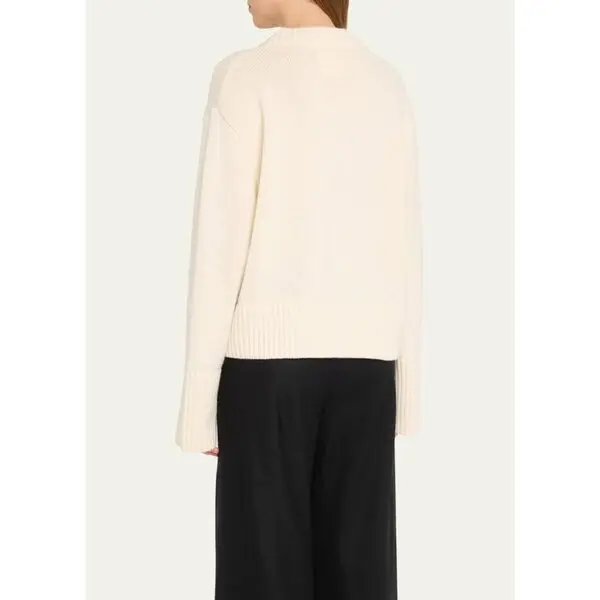 LISA YANG Aletta V-neck Cashmere Knit Sweater - Cream