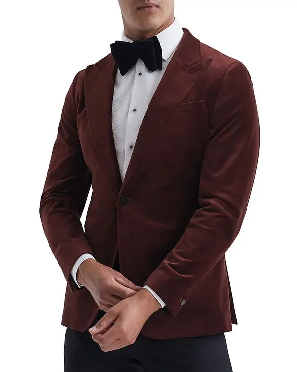 REISS Apsara Velvet Slim Fit Suit Jacket