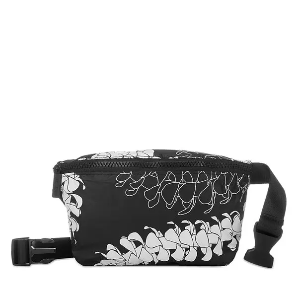 ALOHA COLLECTION Puakenikeni Mini Hip Pack - White/black