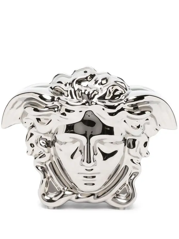 Versace Medusa Head Vase - Silver