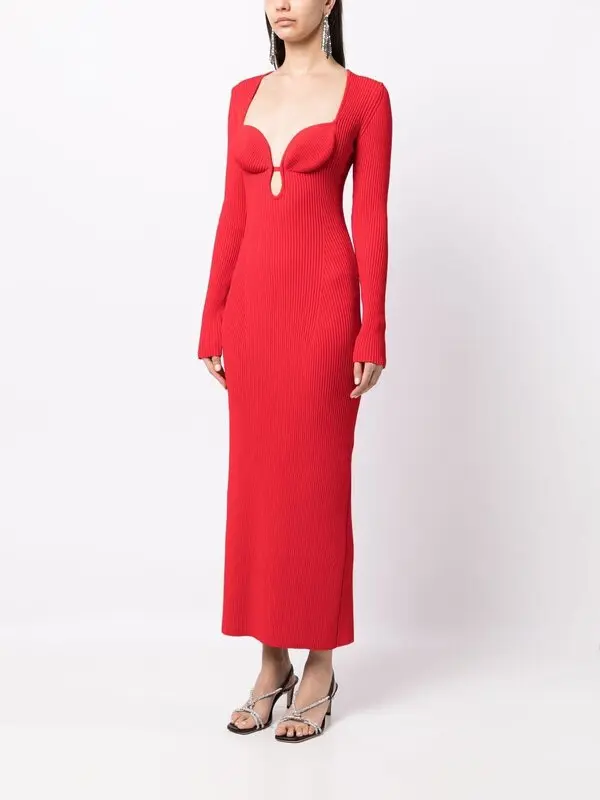 Magda Butrym Ribbed Knitted Maxi Dress