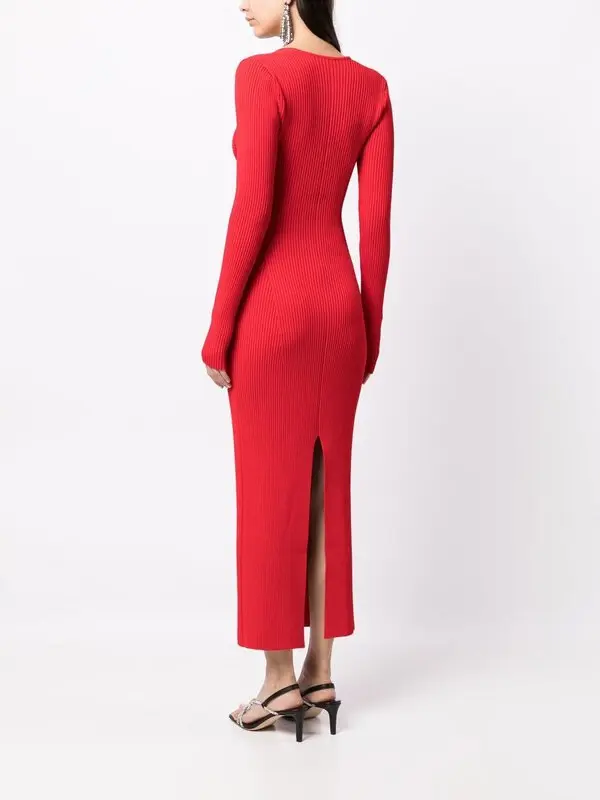 Magda Butrym Ribbed Knitted Maxi Dress