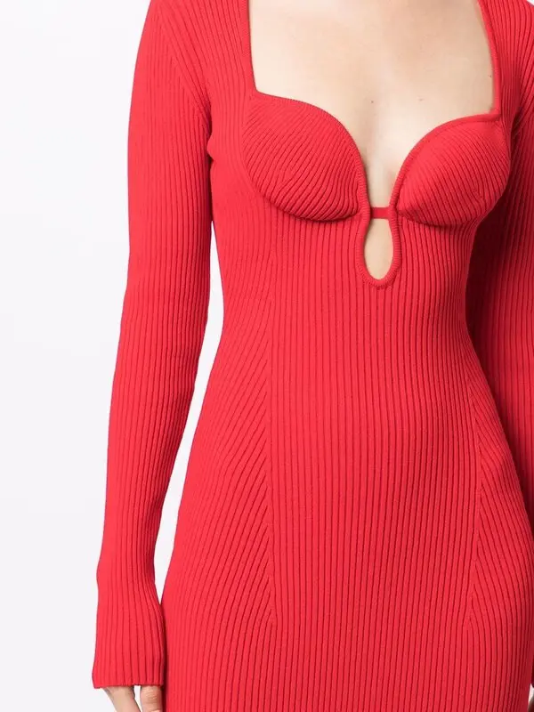 Magda Butrym Ribbed Knitted Maxi Dress