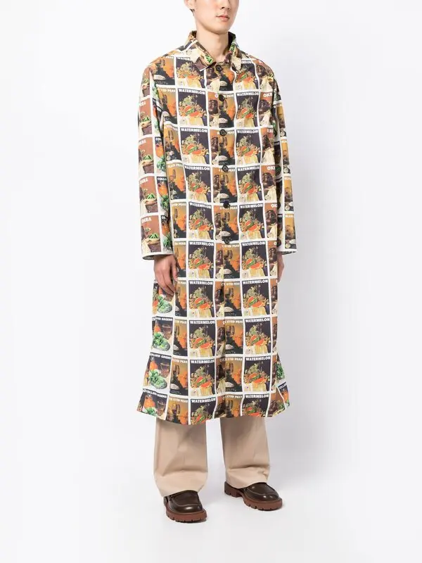 DENIM TEARS Graphic-print Long-length Shirt