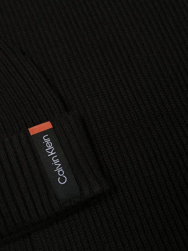 Calvin Klein Ribbed-knit Scarf And Beanie Set