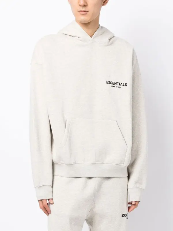 Fear Of God Logo-print Hoodie - Grey