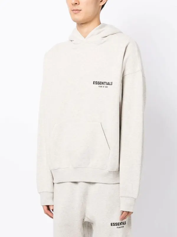 Fear Of God Logo-print Hoodie - Grey